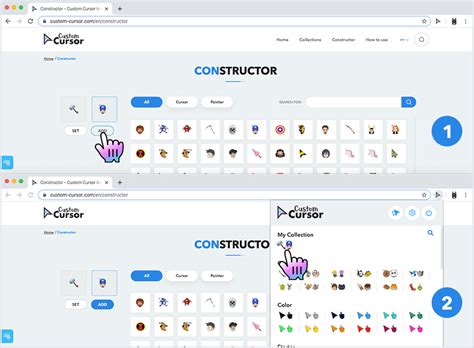 how to use custom cursor for browser extension custom cursor