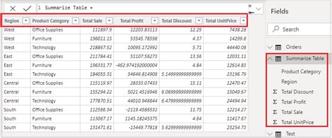 understand summarize dax function in power bi power bi docs