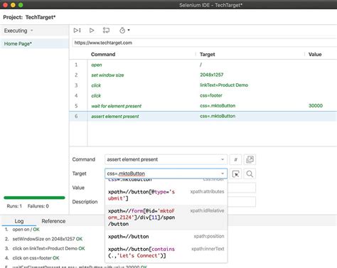how to use selenium ide for record and playback testing techtarget