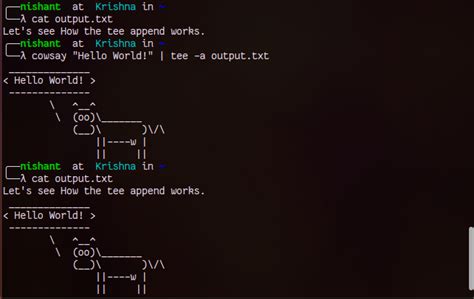 how to save output of command in a file in linux geeksforgeeks