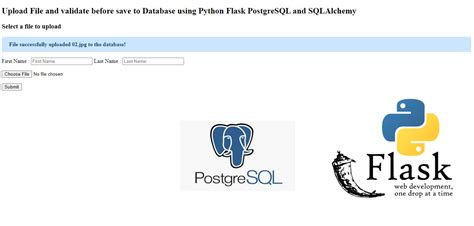 upload file and validate before save to database using python flask