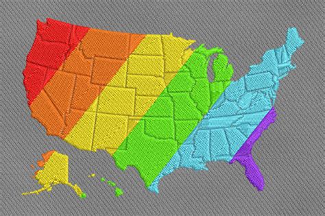 Map Of America With Lgbt Flag · Creative Fabrica
