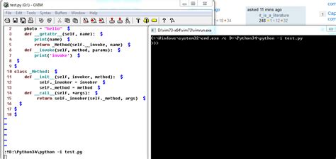 how to output all the lines into python console in vim
