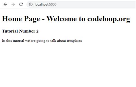python flask introduction to flask templates codeloop