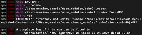 [solved] npm error enotempty on babel loader while npm install solveforum