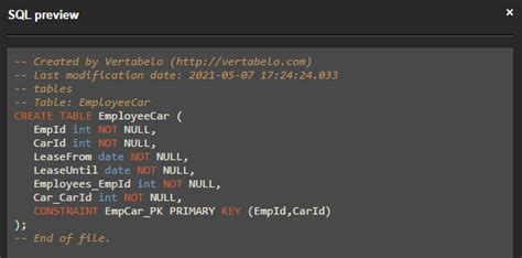 constraints in mysql and how to model them in vertabelo vertabelo