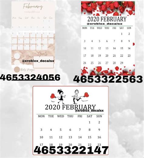 Roblox Decals Bloxburg Decal Codes Calendar Decal Bloxburg Decals Codes