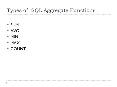 php mysql aggregate functions
