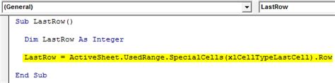 vba usedrange how to find the number of used rows and columns