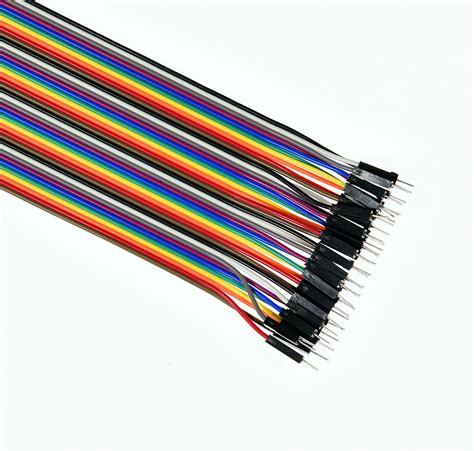 makeronics 120pcs multicolored dupont wire 40pin male to