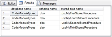 sql server stored proc create modified last execution date and code