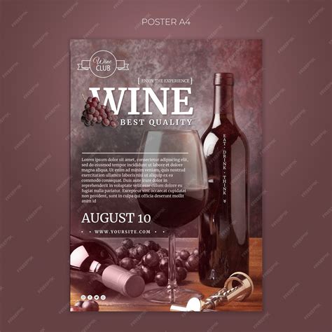 Melhor Modelo De Cartaz De Degustação De Vinhos De Qualidade Psd Grátis