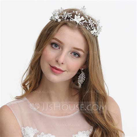 Ladies Special Rhinestone Alloy Imitation Pearls Headbands With