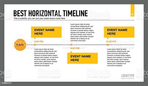 best horizontal timeline template 1 stock vector art 518841712 istock