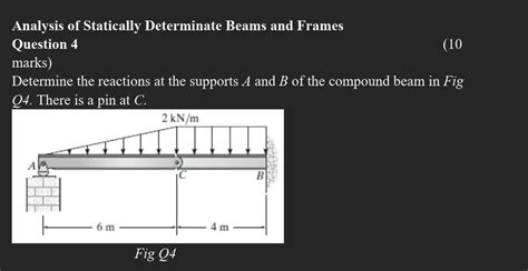 Solved Analysis Of Statically Determinate Beams And Frames