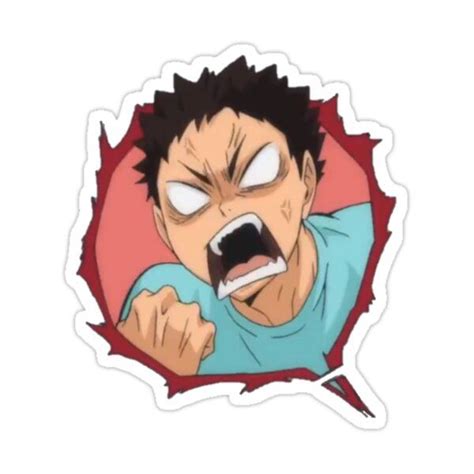 Haikyuu Iwaizumi Hajime Sticker By Maiokoe Anime Chibi Anime
