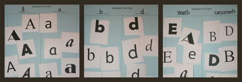 hassle free housewife alphabet letter font sort preschool printable