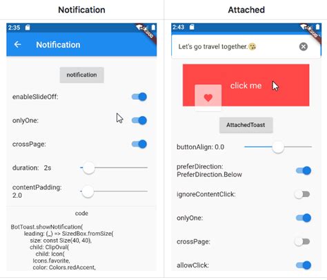 a really easy to use flutter toast library mobile app