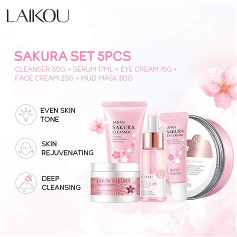 Laikou Japan Sakura Whitening Face Serum Cherry Blossoms Reduce Spots