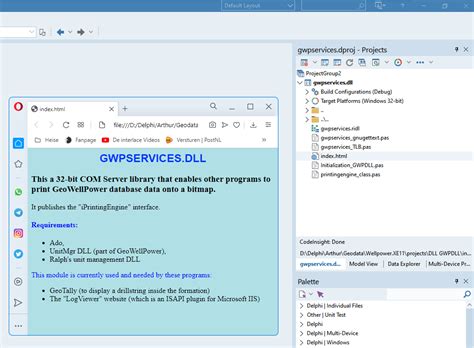 how to set welcomepagefile property in dproj delphi ide and apis