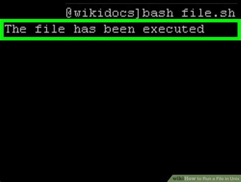 how to run a file in unix 3 steps with pictures wikihow