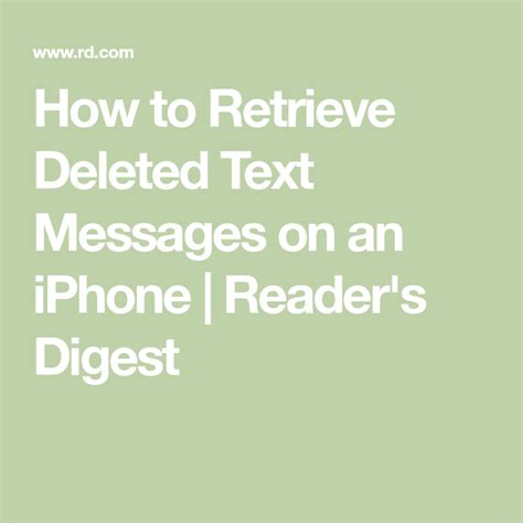 How To Retrieve Deleted Text Messages On Iphone Artofit