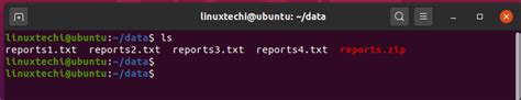 linux zip and unzip command with examples