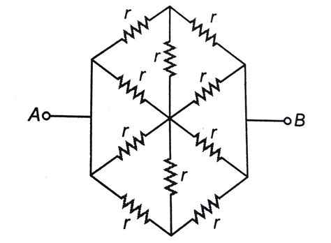 The Equivalent Resistance Of The Arrangement Of Resistances Shown In A