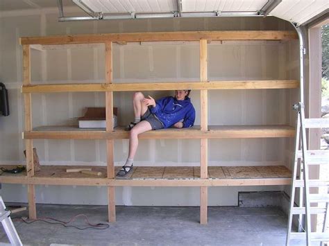 Building Garage Shelves Wooden Garage Shelves Garage Shelving