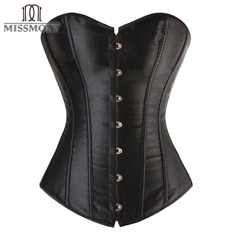 Women Lace Up Waist Slimming Corset Satin Corsets Bustiers Waist