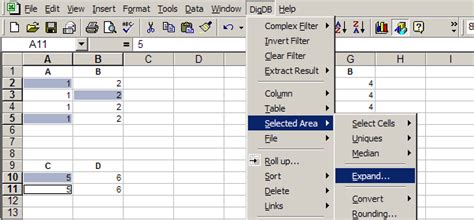 expand selection in excel excel tips and add ins