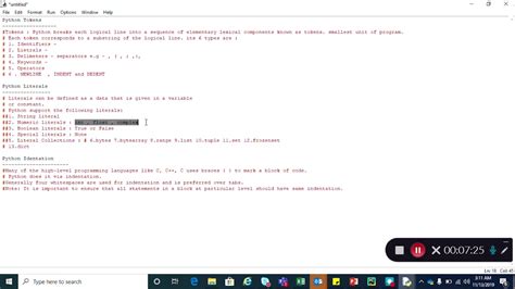 chapter 02 13 python tokens types of python tokens python