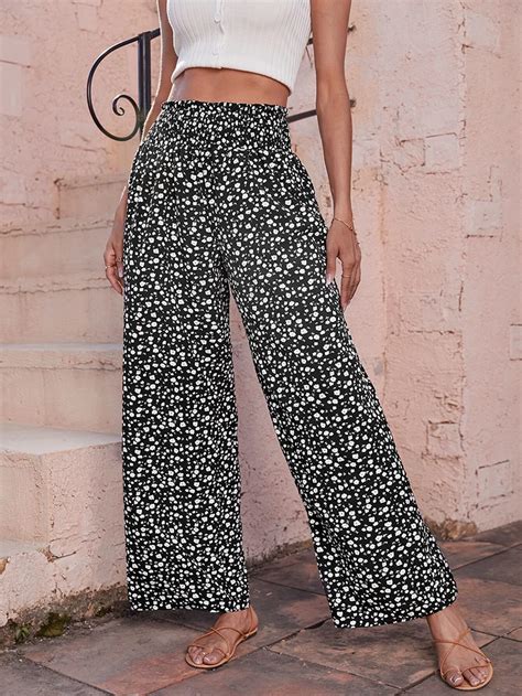 Hose Mit Weiten Beinen Blümchen Muster Aktuelle Trends Günstig