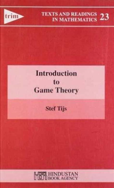 Introduction To Game Theory 9789380250243 Stef Tijs Boeken