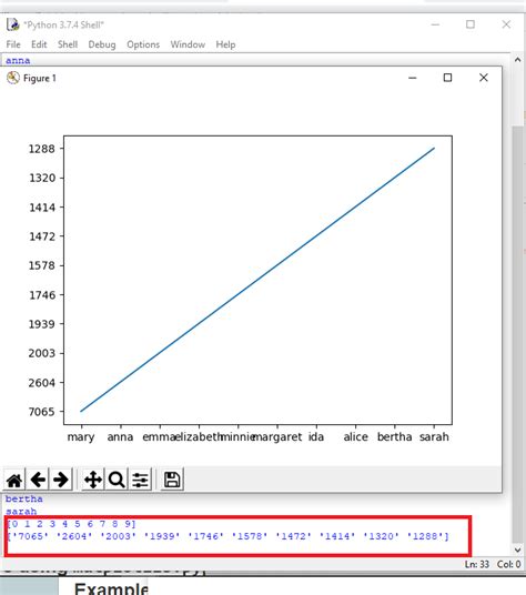 python plotting straight line on semilog plot with
