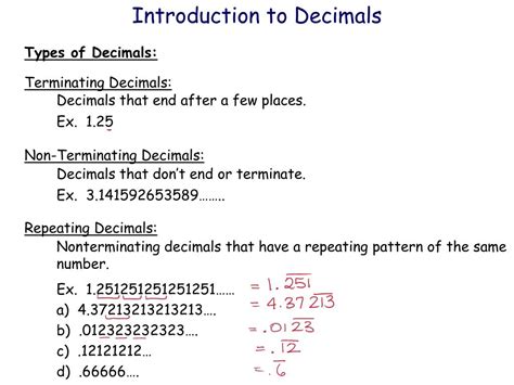 ppt introduction to decimals powerpoint presentation free download