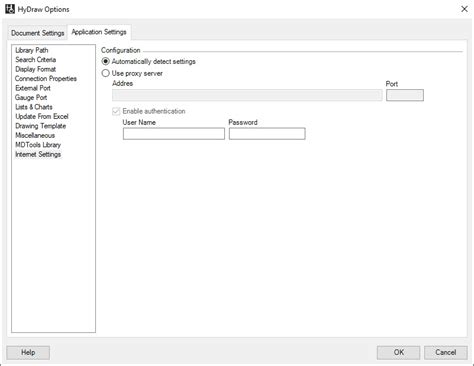 automatically detect settings