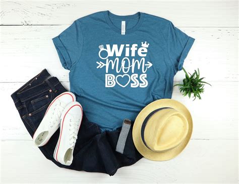 Wife Mom Boss Shirt For Mothers Day T Wife Mom Boss Tshirt For
