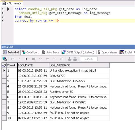 ora 00001 unique constraint violated generating test data using pl sql