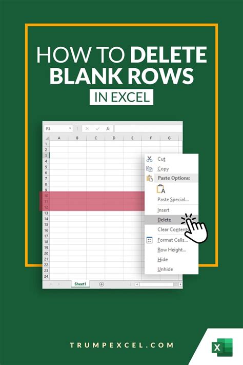 delete blank rows in excel with and without vba excel tutorials