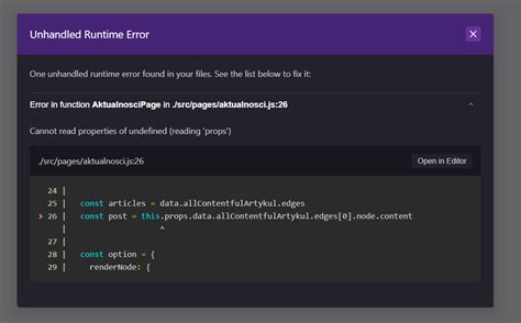 javascript cannot read properties of undefined reading props