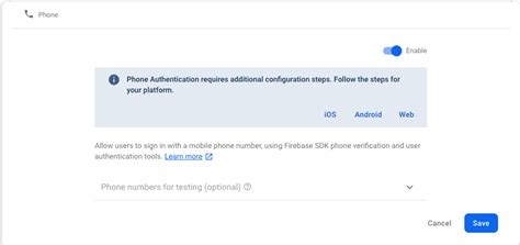 phone authentication with firebase in react native