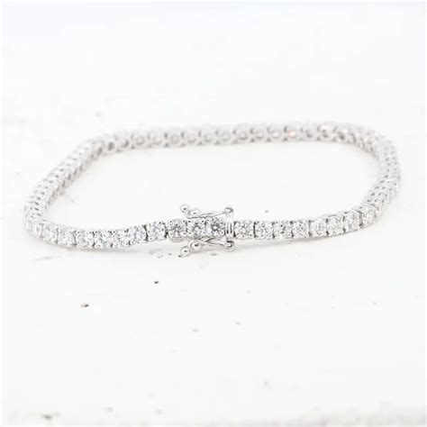 5 75ct Round Brilliant Lab Grown Diamond Tennis Bracelet Br500
