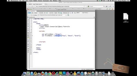 intro to indexed arrays super simple javascript jquery tutorials