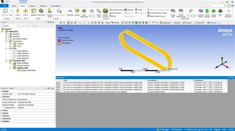 question advice on failed mesh r ansys