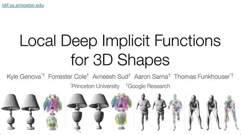 Local Deep Implicit Functions For 3d Shape Youtube