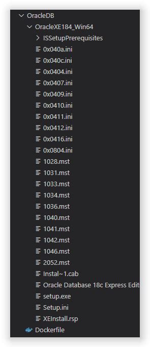 dockerfile how can i install oracle database 18c xe into