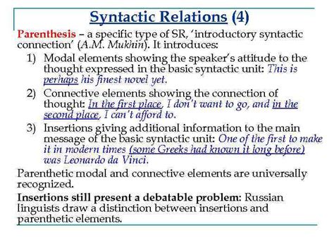 The Heart Of Grammar Syntax Its Major