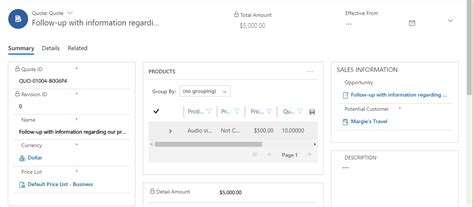 create and manage quotes in dynamics 365 sales professional microsoft