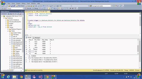 27 sql server tutorial telugu dml after trigger for